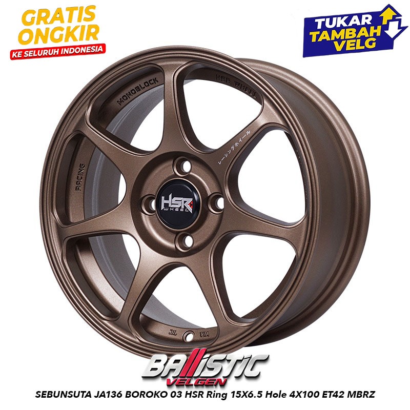 Jual Vleg Original HSR Wheel Ring 15 Lubang Baut 4X100 Palek Racing Mobil Calya, Sigra, Karimun ...
