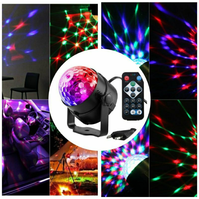 Jual Lampu Disko Putar Disco LED Kamar Mobil Pesta Party DJ Panggung ...