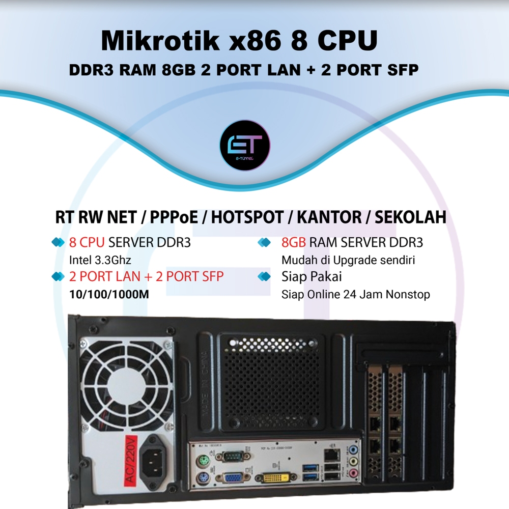 Jual Mikrotik x86 8 CPU DDR3 8GB RAM GIGABTYE Server | Shopee Indonesia