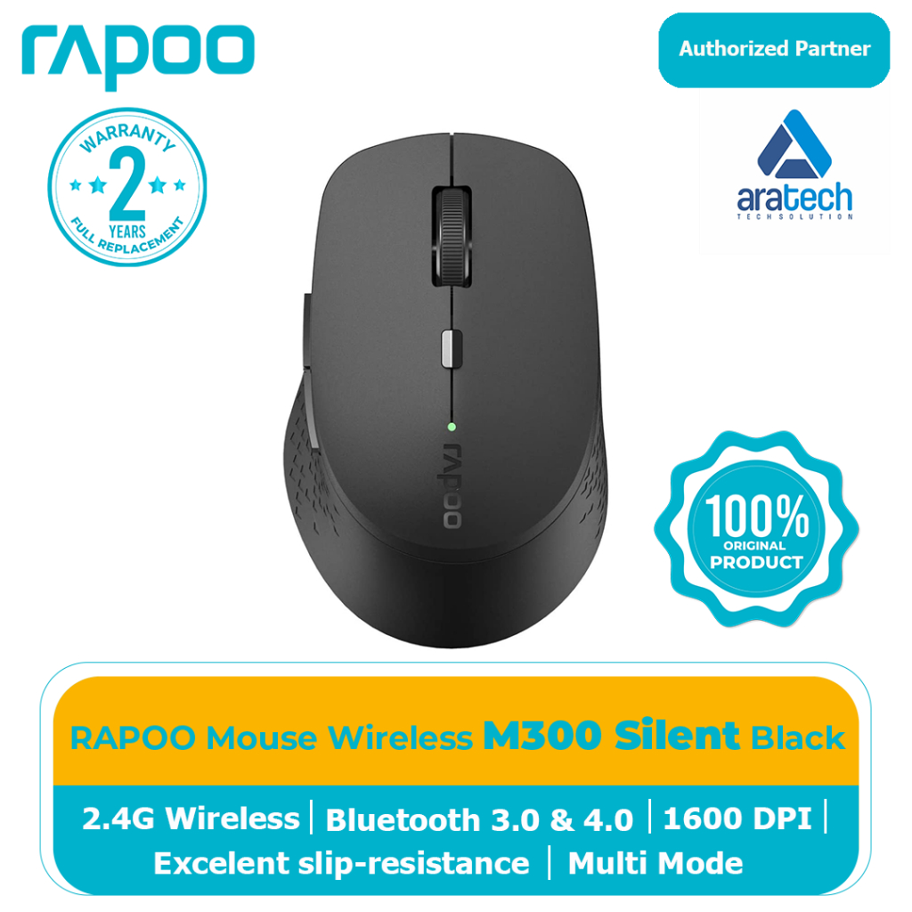 Jual Rapoo M300 Silent Multi Mode Wireless Mouse | Shopee Indonesia