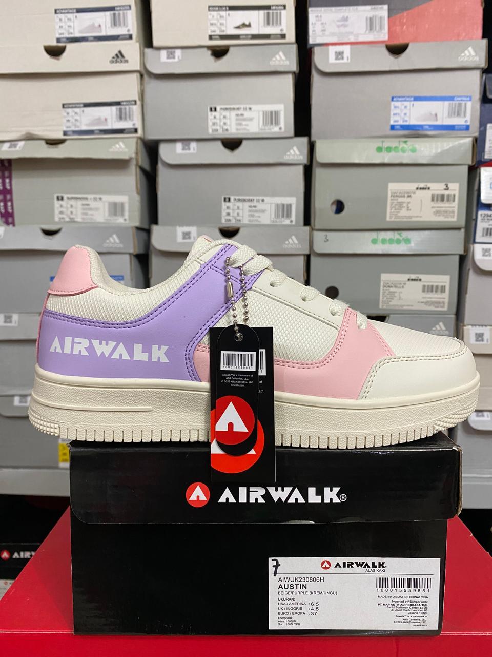 Jual Airwalk Austin Beige/Purple Women Shoes Original | Shopee Indonesia