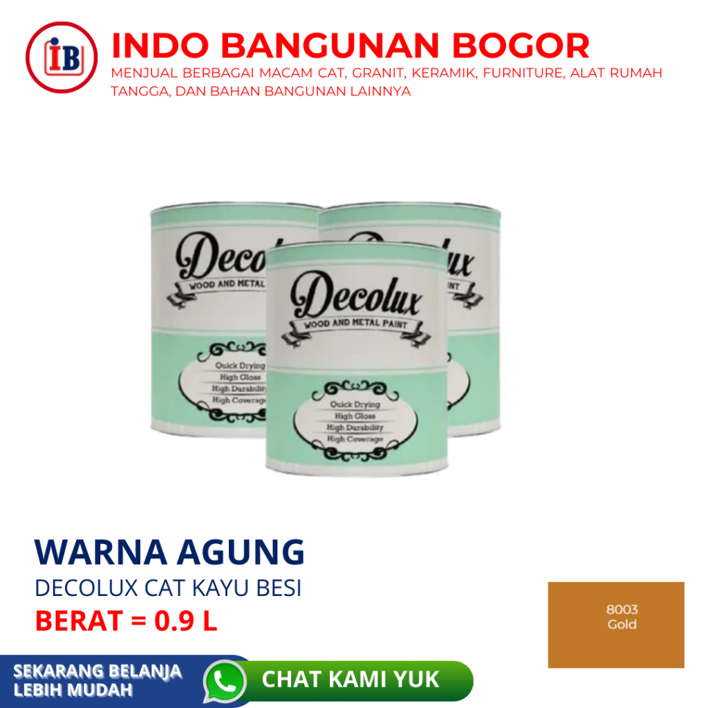 Jual DECOLUX CAT KAYU BESI 0,9L | Shopee Indonesia