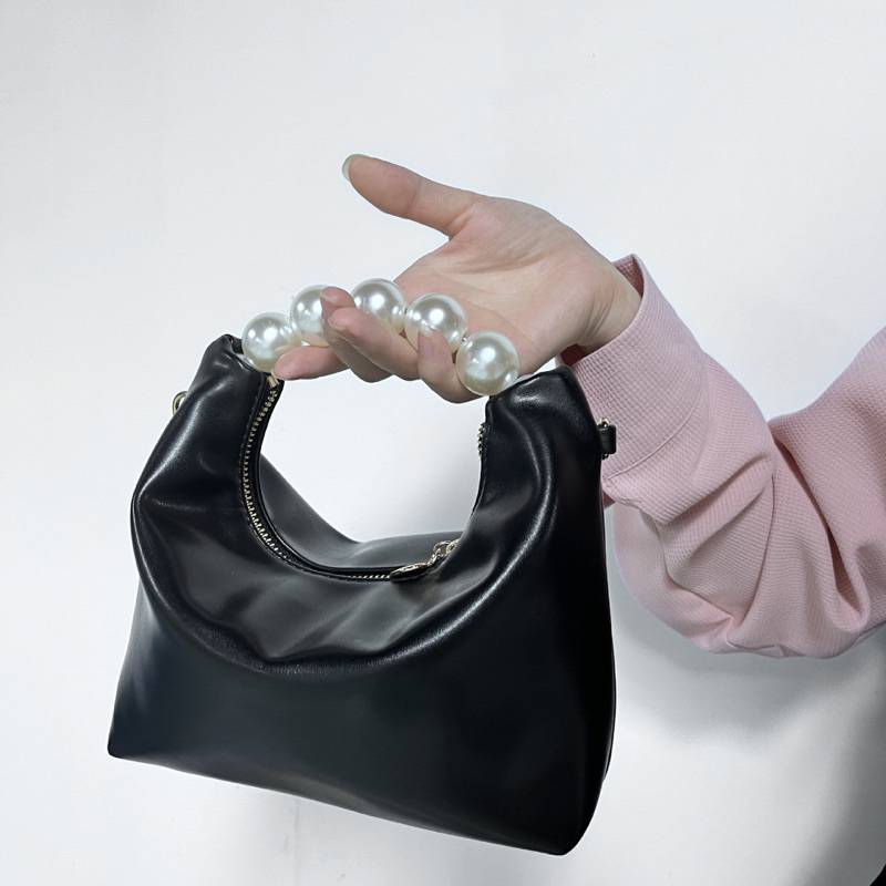 Jual Tas Selempang Kulit Wanita Tas Cewek Handbag Mutiara Rantai Mini ...