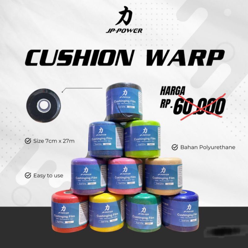 Jual Cushion Wrap busa pelapis grip raket JP Power original | Shopee ...