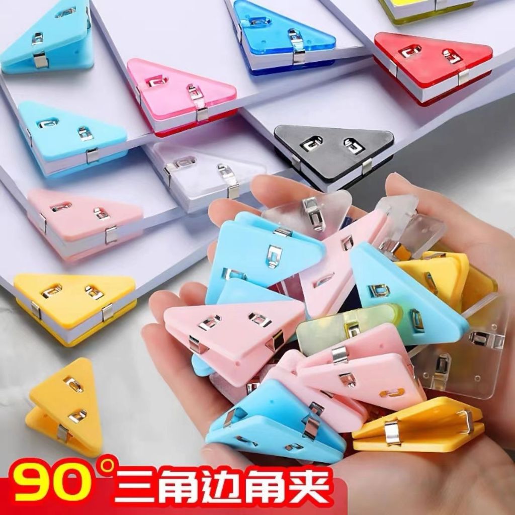 Jual Klip kertas warna warni Klip sudut kertas segitiga Clip triangle ...