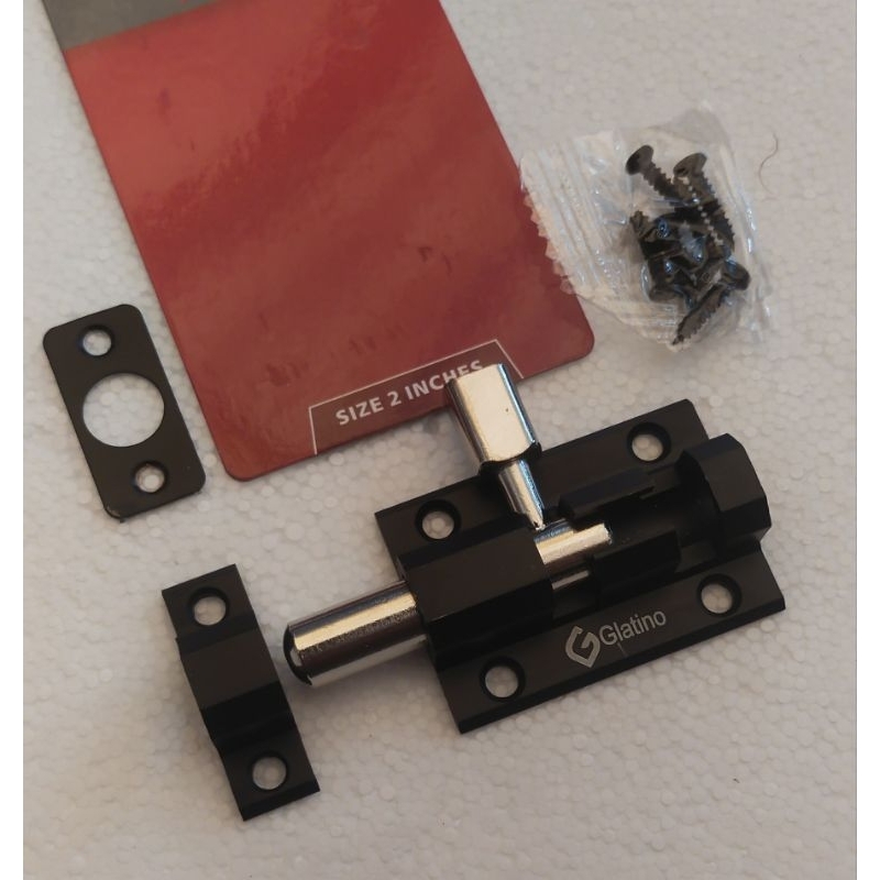 Jual PROMO grendel/ selot 2inch black, kunci grendel jendela 2inc hitam ...