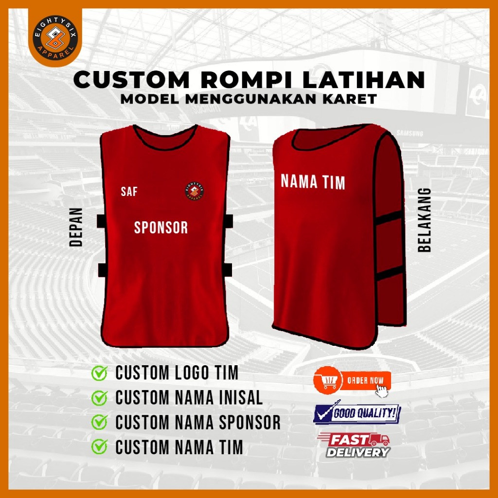Jual ROMPI LATIHAN MODEL KARET SAMPING 8 CM ( BISA CUSTOM LOGO , NAMA ...