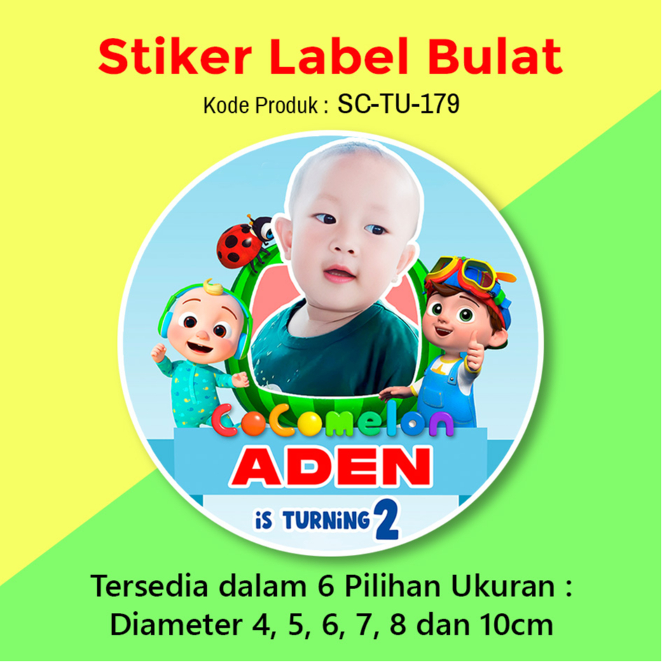 Jual STIKER ULANG TAHUN ANAK COCOMELON PAKAI FOTO SENDIRI STICKER LABEL ...