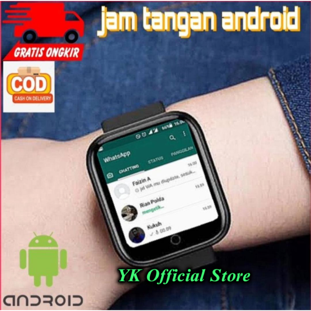 Jual JAM ANDROID SMARTWATCH y68 d20 TERBARU WHATSAPP FACEBOOK APLIKASI ...