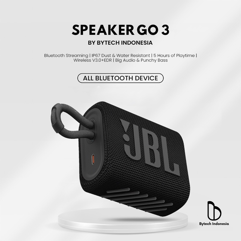 Jual Speaker GO 3 Portable Bluetooth Speaker by Bytech Indonesia | Shopee Indonesia
