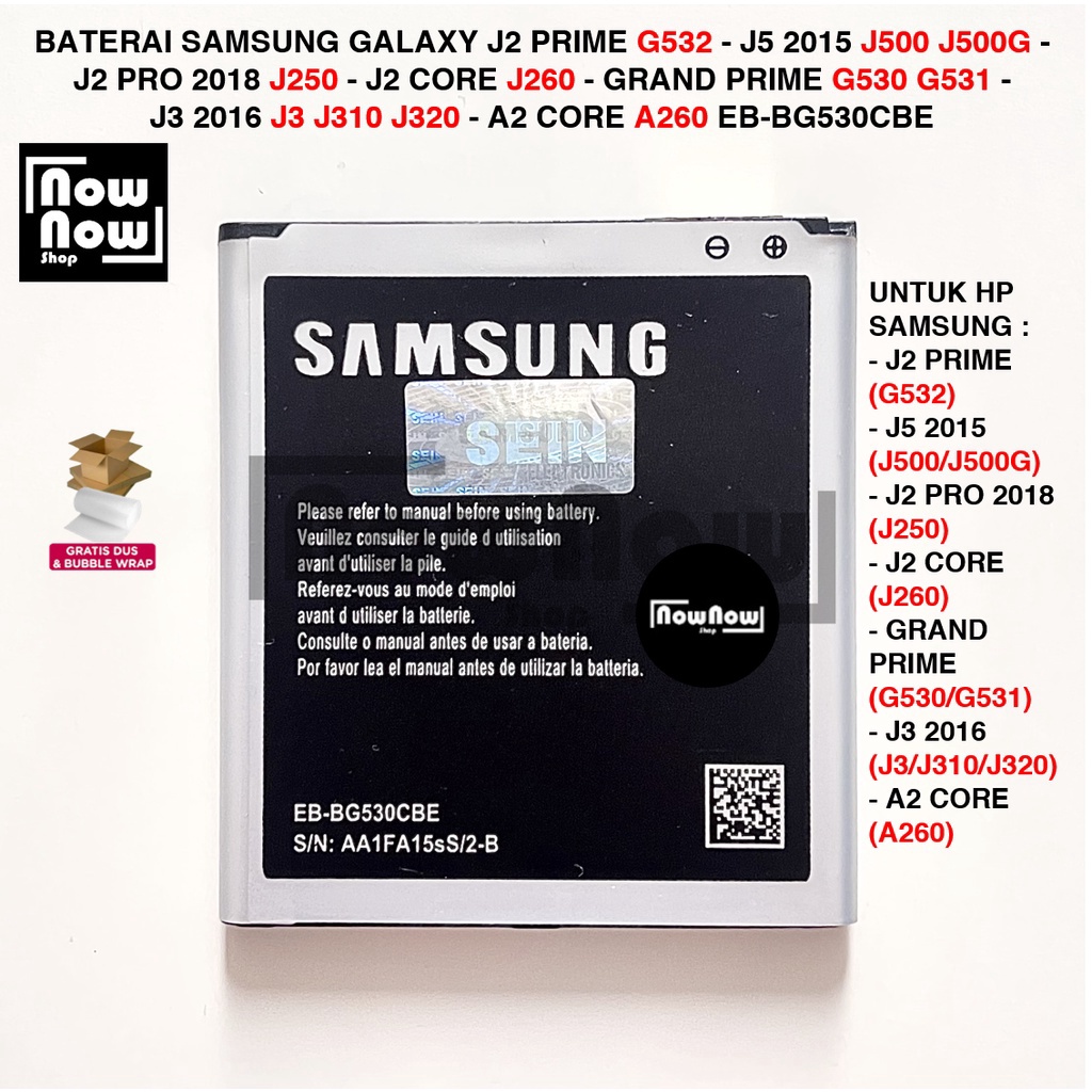Jual Baterai Samsung Galaxy J2 Prime G532 J5 215 J5 J5G J2 Pro 218 J25 ...