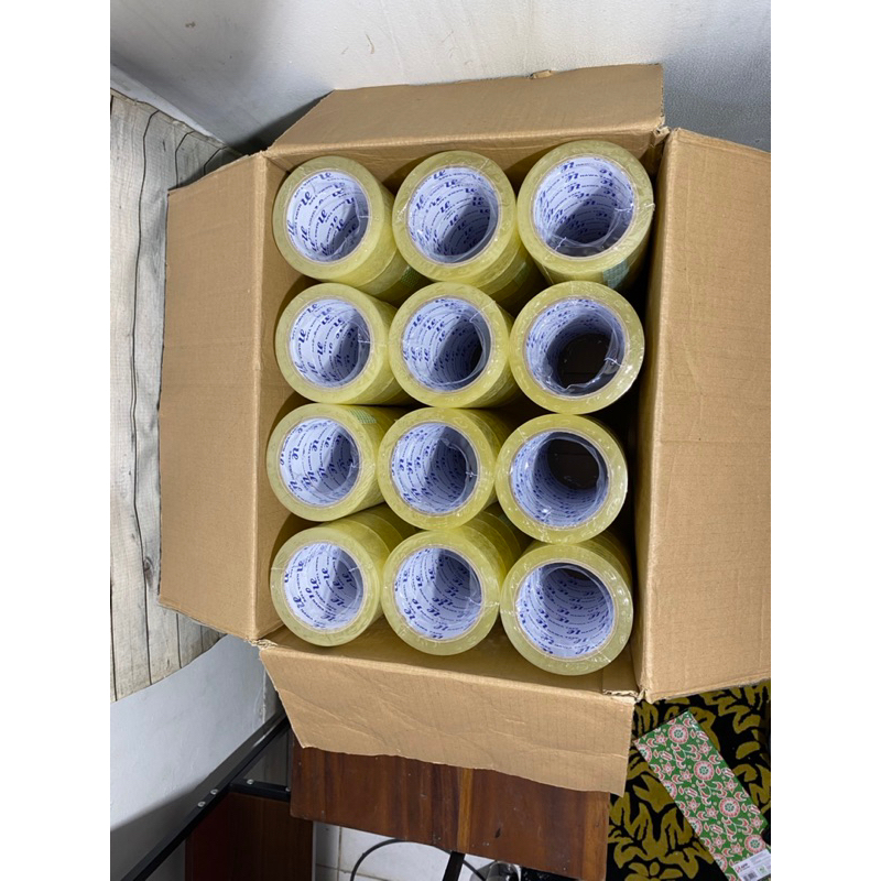 Jual LAKBAN COKLAT DAN BENING 1 DUS / 1 KARTON ISI 72 ROLL UKURAN 45MM ...