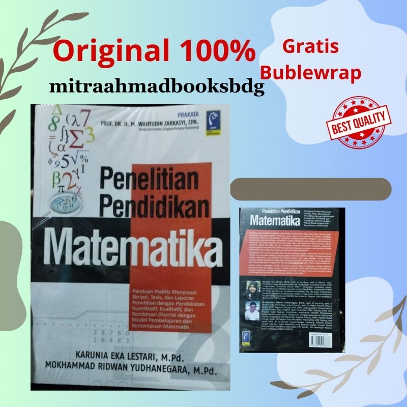Jual Buku Penelitian Pendidikan Matematika Karunia Eka Lestari Dan Mokhammad Ridwan Yudhanegara ...