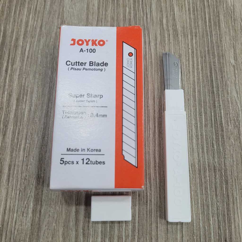 Jual Isi Cutter / Cutter Blade Refill Joyko A-100 1 Tube 5 Pcs | Shopee ...