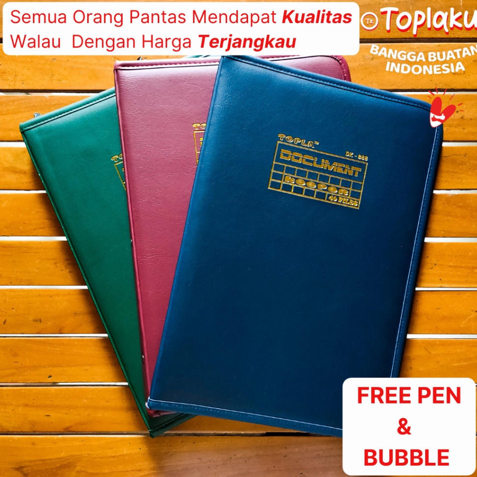 Jual TOPLA Map Dokumen Keeper Ijazah Resleting Anti Air Document Tempat ...