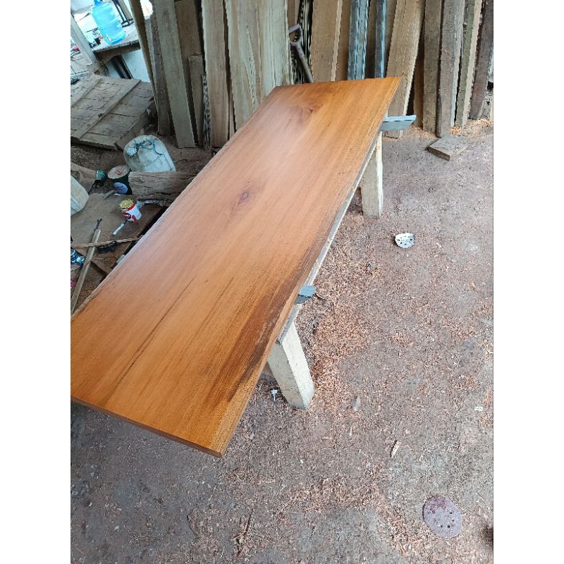 Jual top table kayu maghoni utuh alami | Shopee Indonesia