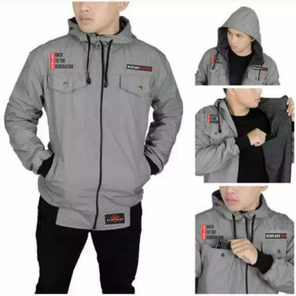 Jual Rafastore Jaket Parasut Pria Original Taslan JN Ori Parasit Switer ...
