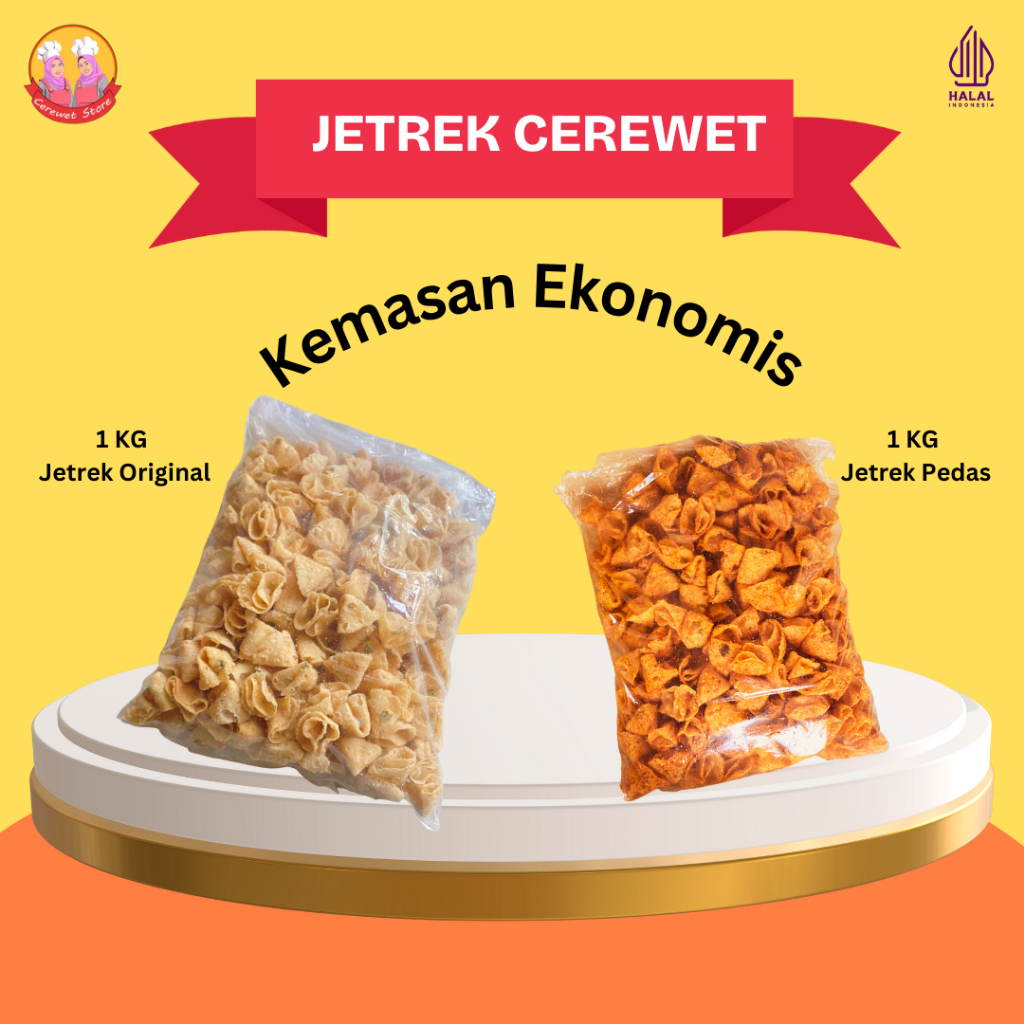 Jual Keripik Jetrek Cerewet 1 KG KEMASAN EKONOMIS Viral Original/Pedas ...