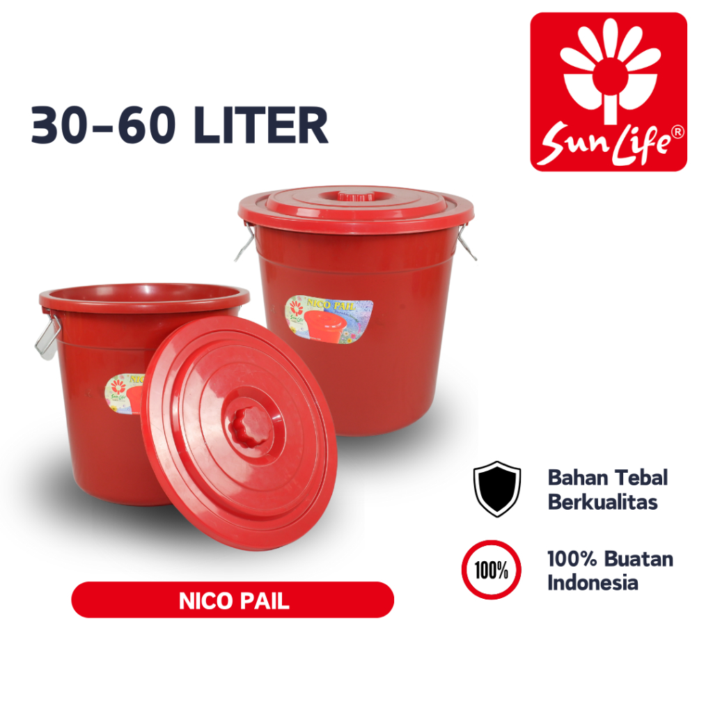 Jual Sunlifie Nico Pail Ember 60 Liter Ember Bak Mandi Besar SNL-2030 ...