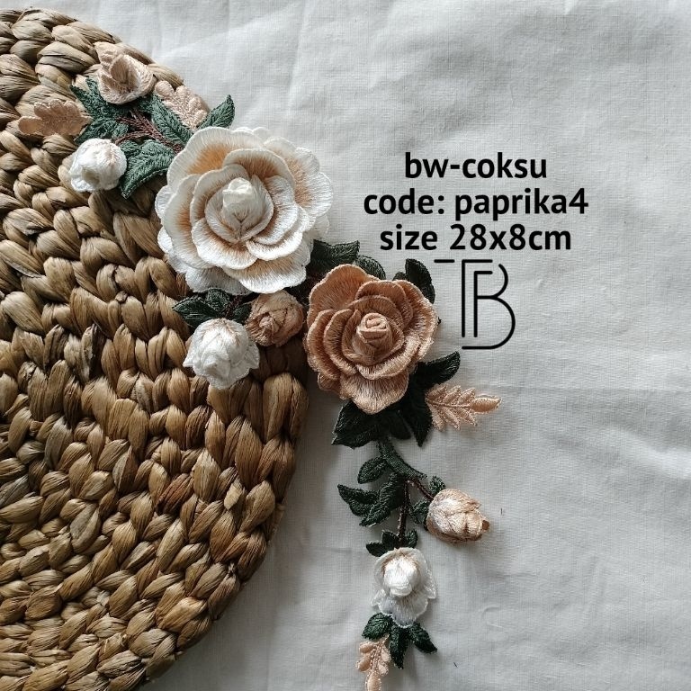 Jual ART U49K bordir aplikasi bordir baju bunga mawar code paprica ...
