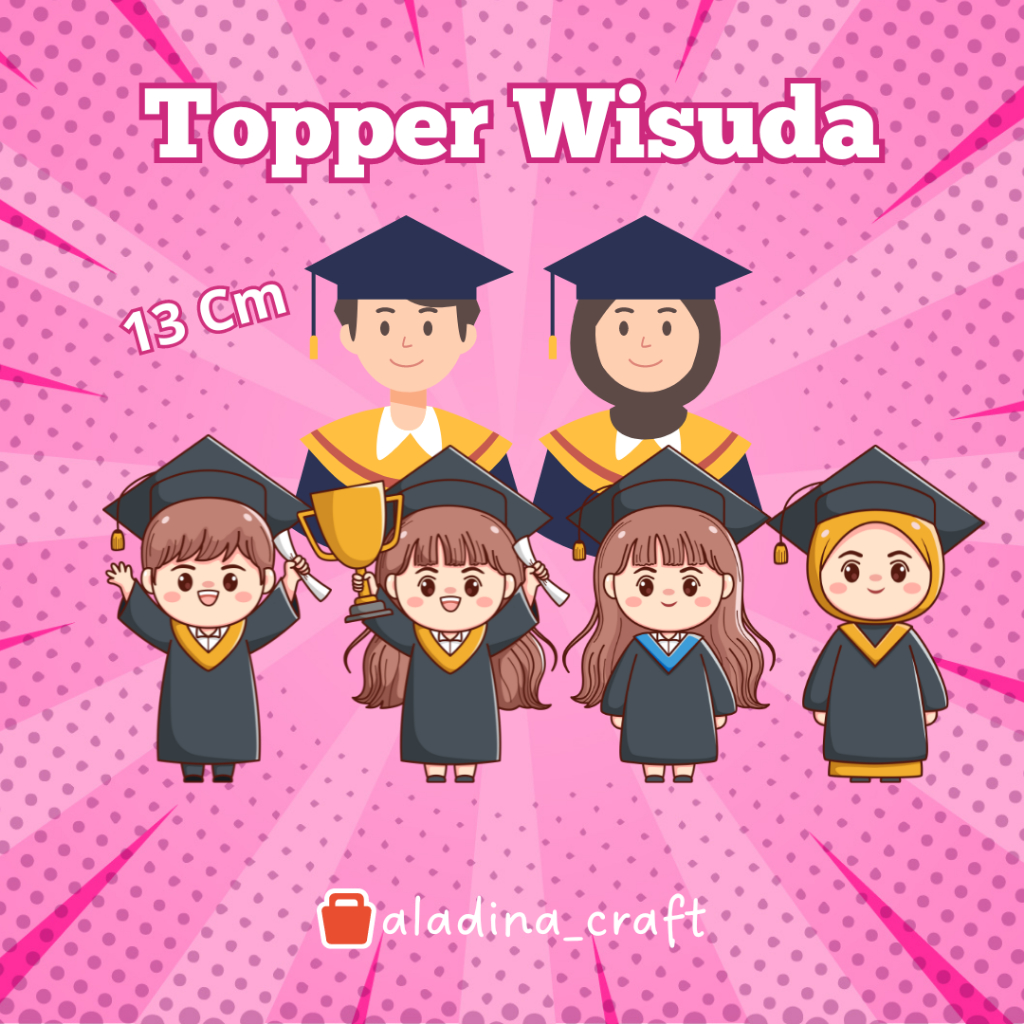 Jual 13CM TOPPER WISUDA/ TOPPER WISUDA 13CM | Shopee Indonesia