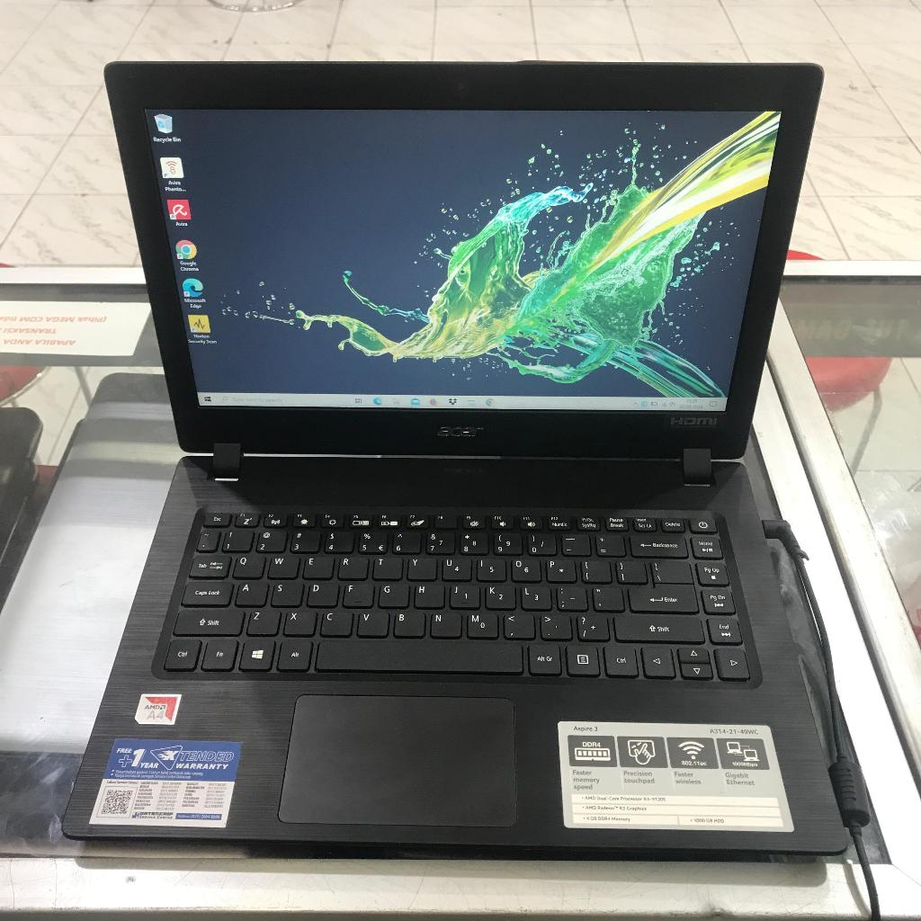 Jual Laptop Acer Aspire 3 A314 21 Amd A4 9120e Ram 4gb Ssd 256gb Layar