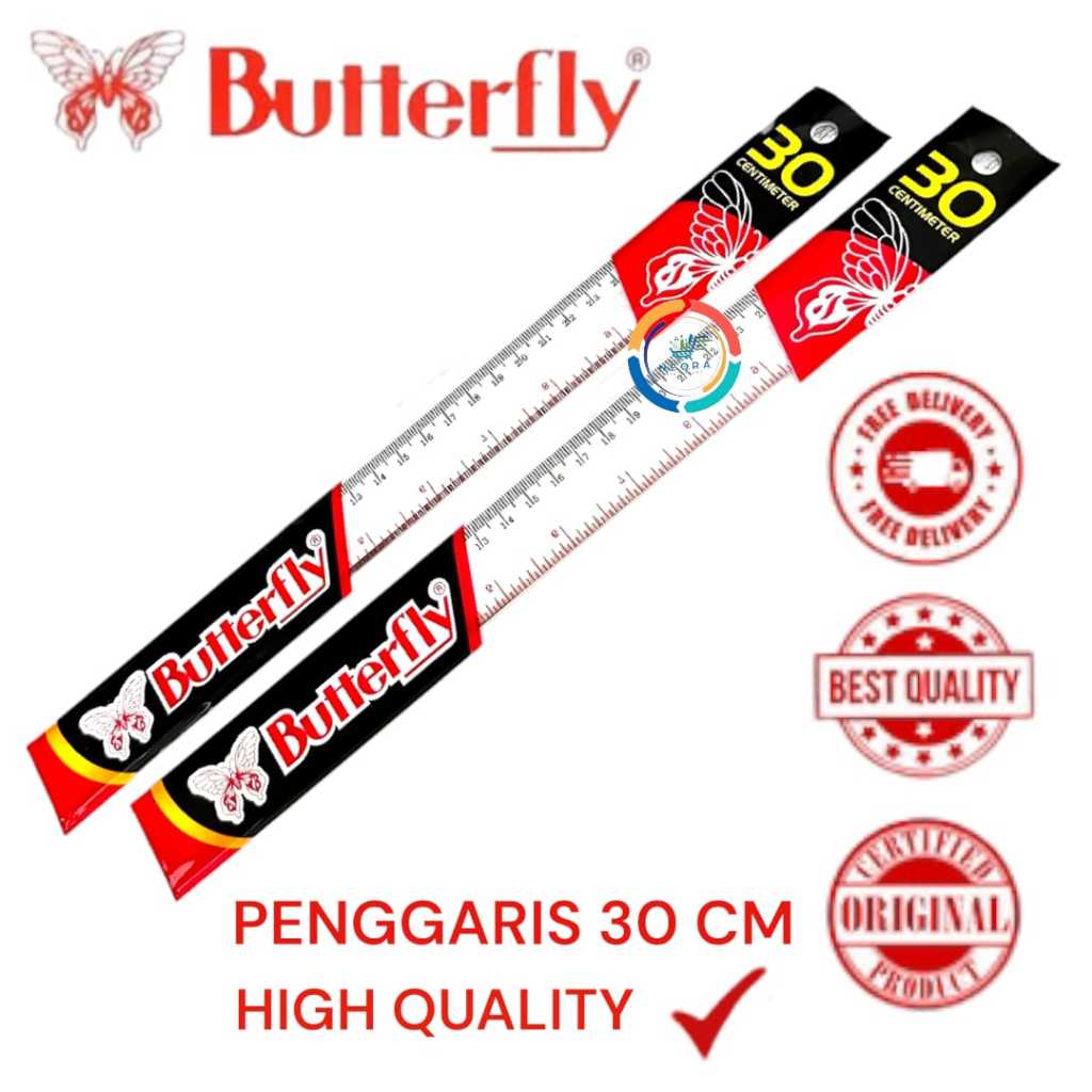 Jual Butterfly Penggaris Acrylic 30 Cm | Shopee Indonesia