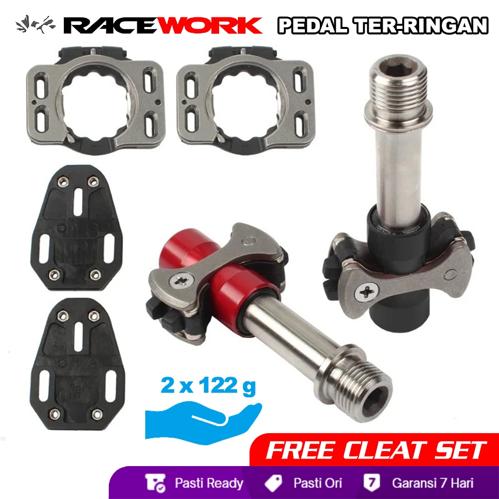 Jual Racework Titanium SpeedPlay Pedal Set Weight Weenies Pedals Cleat ...