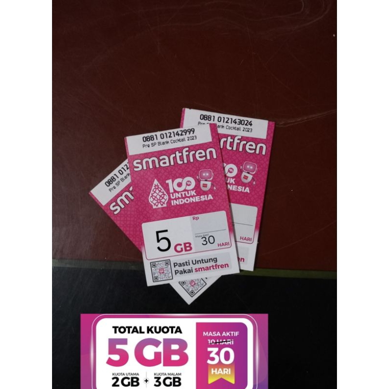 Jual SMARTFREN 5GB 30H, M 18GB, L 35GB, 2L 55GB, Nasional Se-Indonesia ...