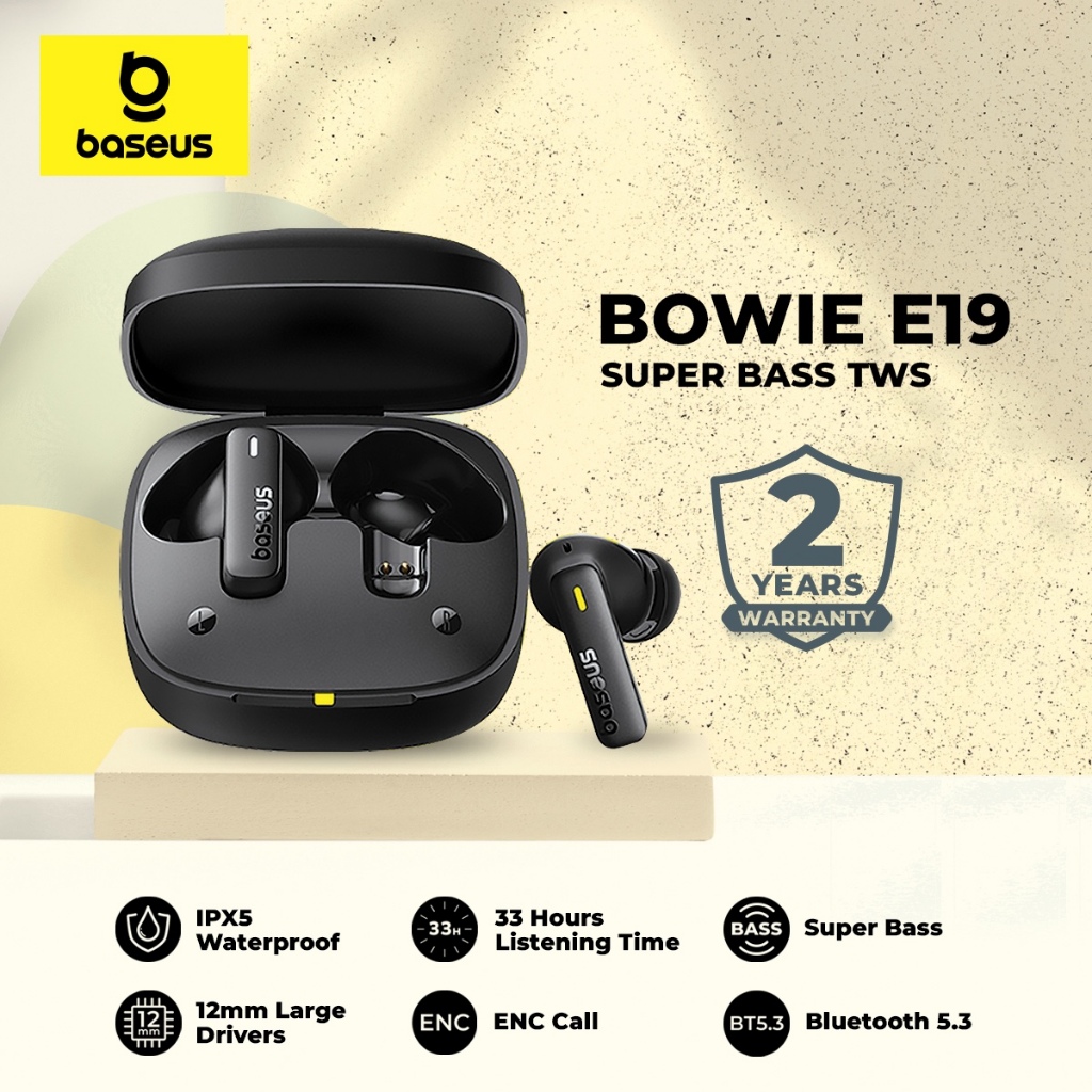 Jual Baseus E19 TWS ENC True Wireless Earbuds | Shopee Indonesia