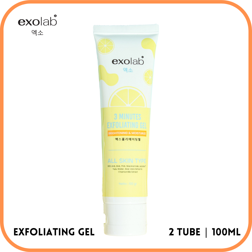 Jual Exolab Exfoliating Gel | 2 Tube | 100ml | AHA, BHA, PHA | Niacinamide | Yuzu Water ...