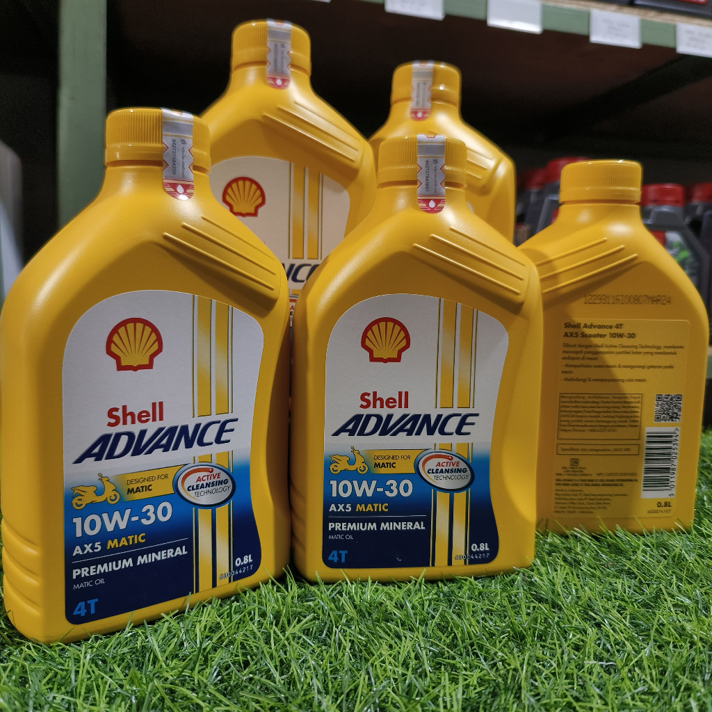 Jual OLI SHELL ADVANCE AX5 SCOOTER MATIC 10W30 800 ML 100% ORIGINAL ...