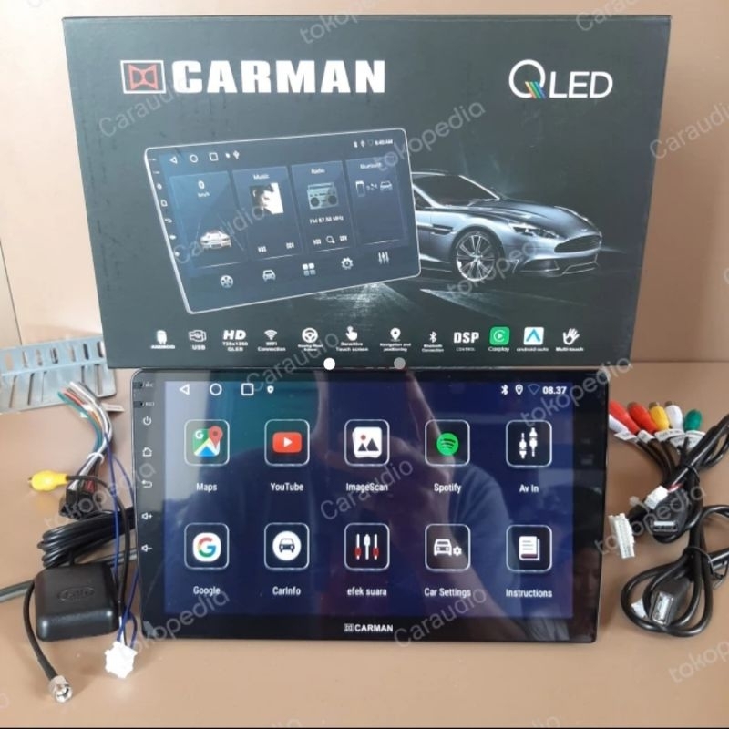 Jual HEAD UNIT ANDROID CARMAN QLED 9" RAM 6 GB/128 APPLE CARPLAY ...