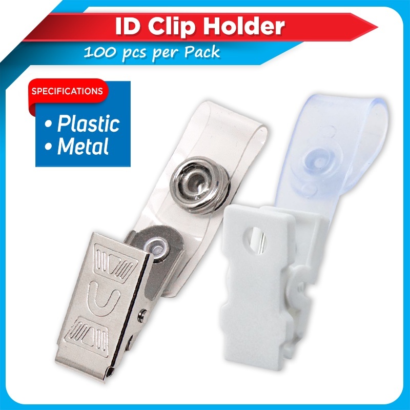 Jual Id Clip Holder Plastik Logam Untuk Kartu jepitan id card Plastik ...
