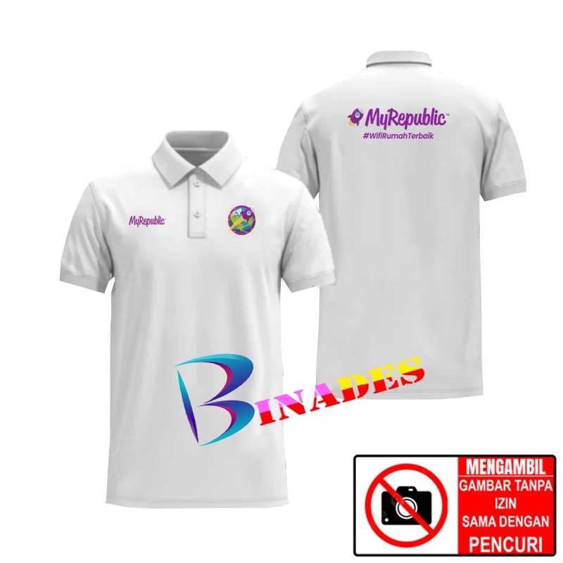 Jual JUAL BAJU KAOS KERAH MODEL POLO MY REPUBLIC INTERNET WIFI RUMAH ...