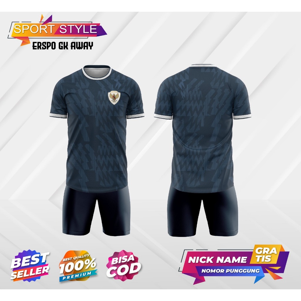 Jual SETELAN JERSEY TIMNAS INDONESIA KIPER AWAY ERSPO TERBARU 2024 2025 FULL PRINTING FREE ...