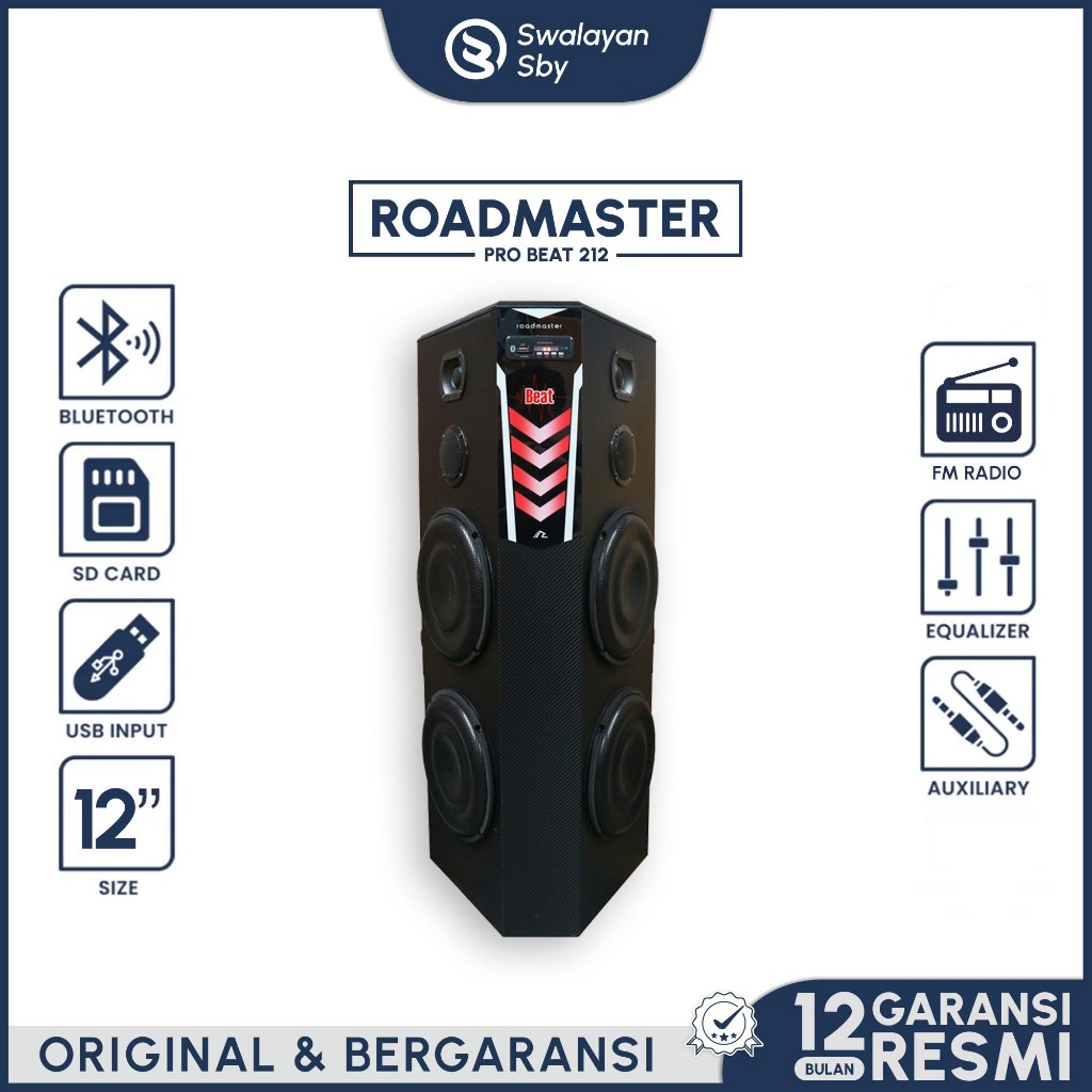 Jual SPEAKER ACTIVE ROADMASTER BEAT 212 BLUETOOTH ANALOG 12 INCI DOUBLE ...