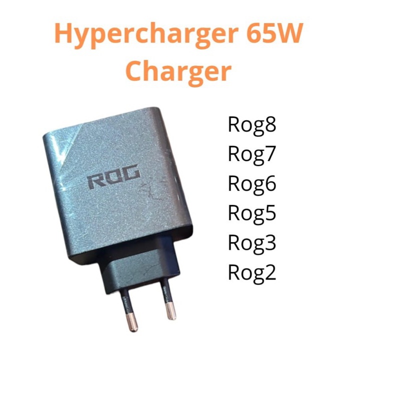 Jual Hypercharging 65W rog phone 5/6/7/8 CHARGER support semua tipe rog ...