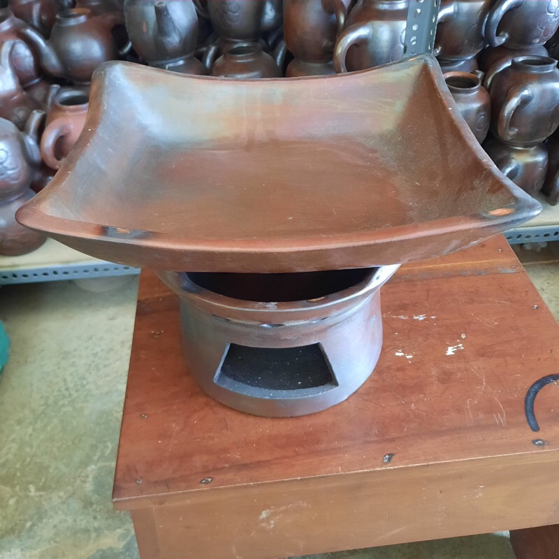 Jual Piring Saji Tanah Liat | Piring Kotak | Piring Gerabah | Shopee ...