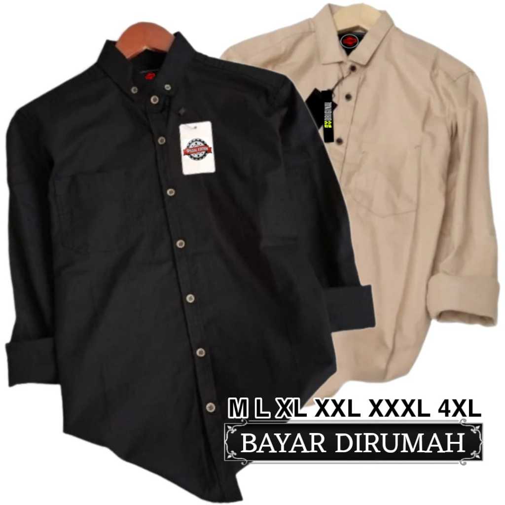 Jual Kemeja Lengan Panjang Pria Polos Kasual Formal Kerja | Kemeja ...