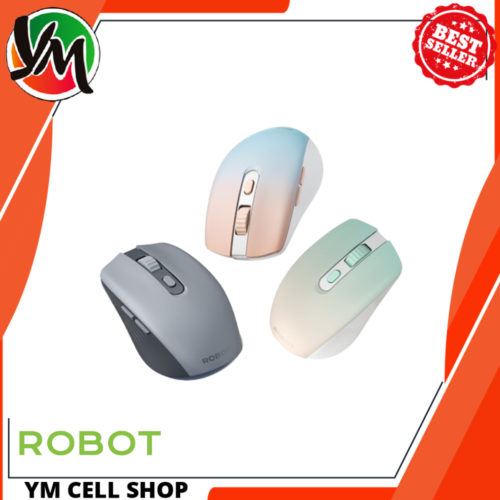 Jual MOUSE ROBOT M370 WIRELESS Silent Klik Optical 3200DPI USB untuk PC ...