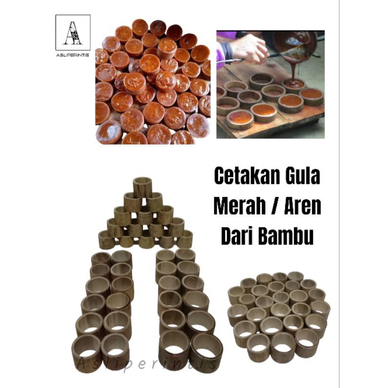 Jual Cetakan Gula Merah / Cetakan Gula Aren dari Bambu 12 pcs | Shopee ...
