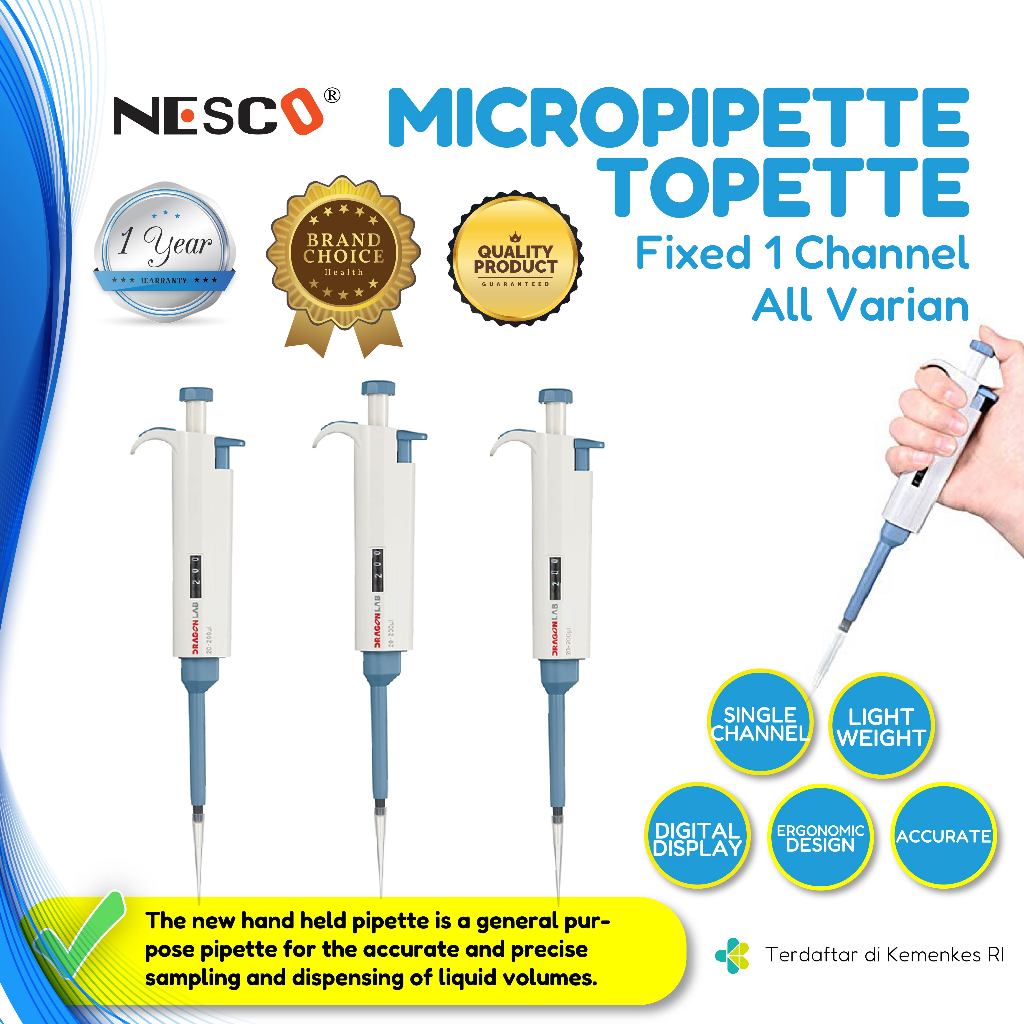 Jual Micropipette Toppette, Fixed 1-ch All Varian (DRAGON LAB) | Shopee ...