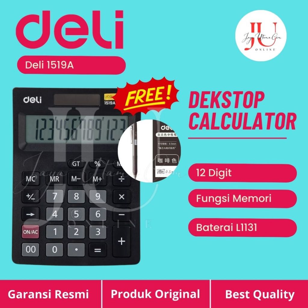 Jual Kalkulator Deli 1519A Original | Shopee Indonesia