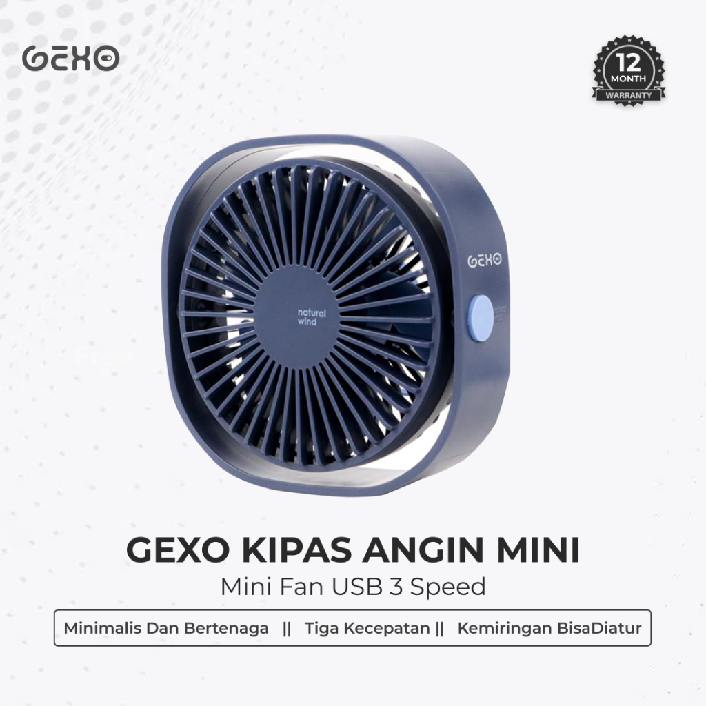 Jual Gexo Kipas Angin Ukuran kecil mudah dibawa dengan 3 kecepatan ...