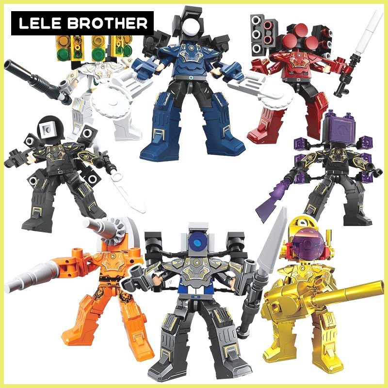 Jual LELE Mainan Anak Laki-laki Block Skibidi Toilet 3D Puzzle Mainan ...