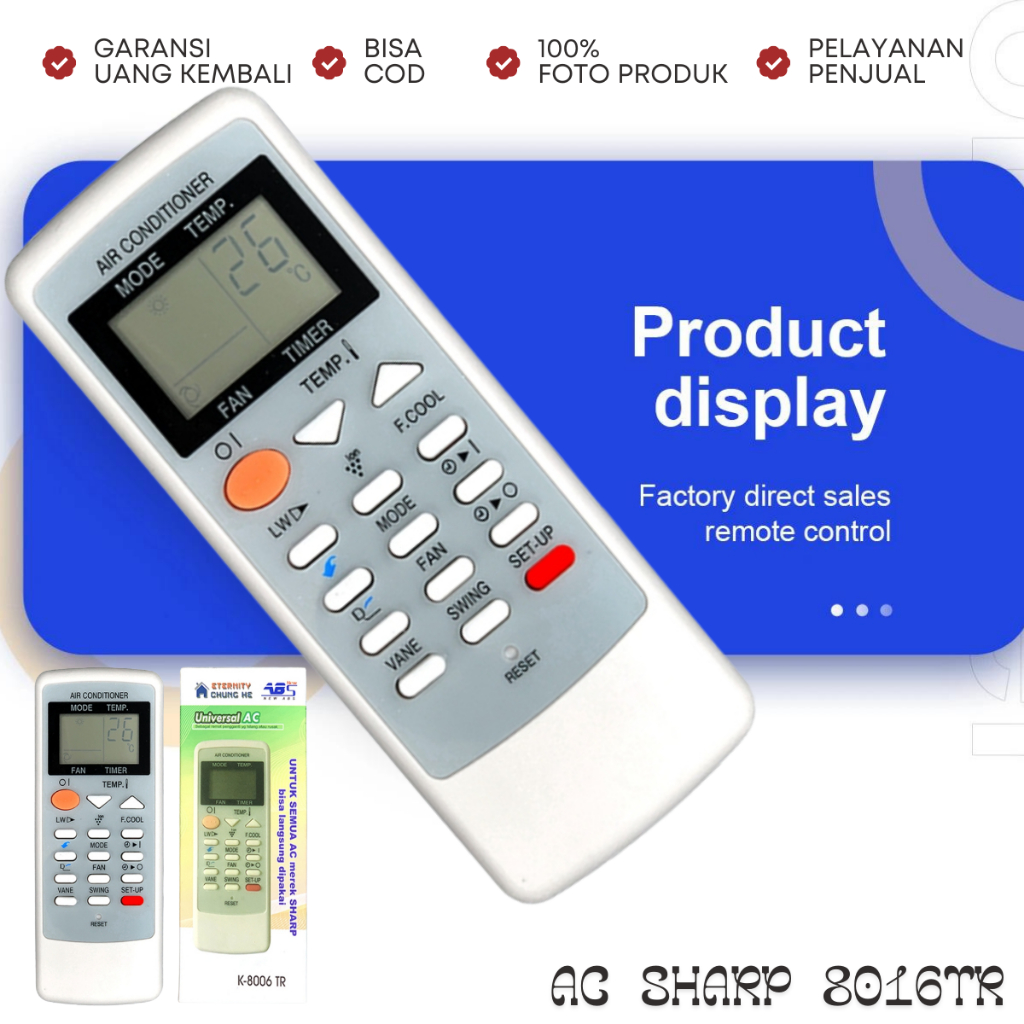 Jual REMOTE AC SHARP NON DUS SPLIT INVERTER LOW WATT | Shopee Indonesia