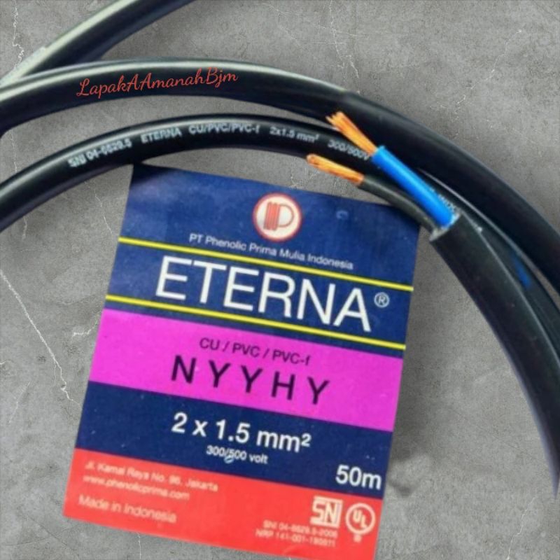 Jual KABEL LISTRIK SERABUT NYYHY 2X1,5 ETERNA PERMETER | Shopee Indonesia