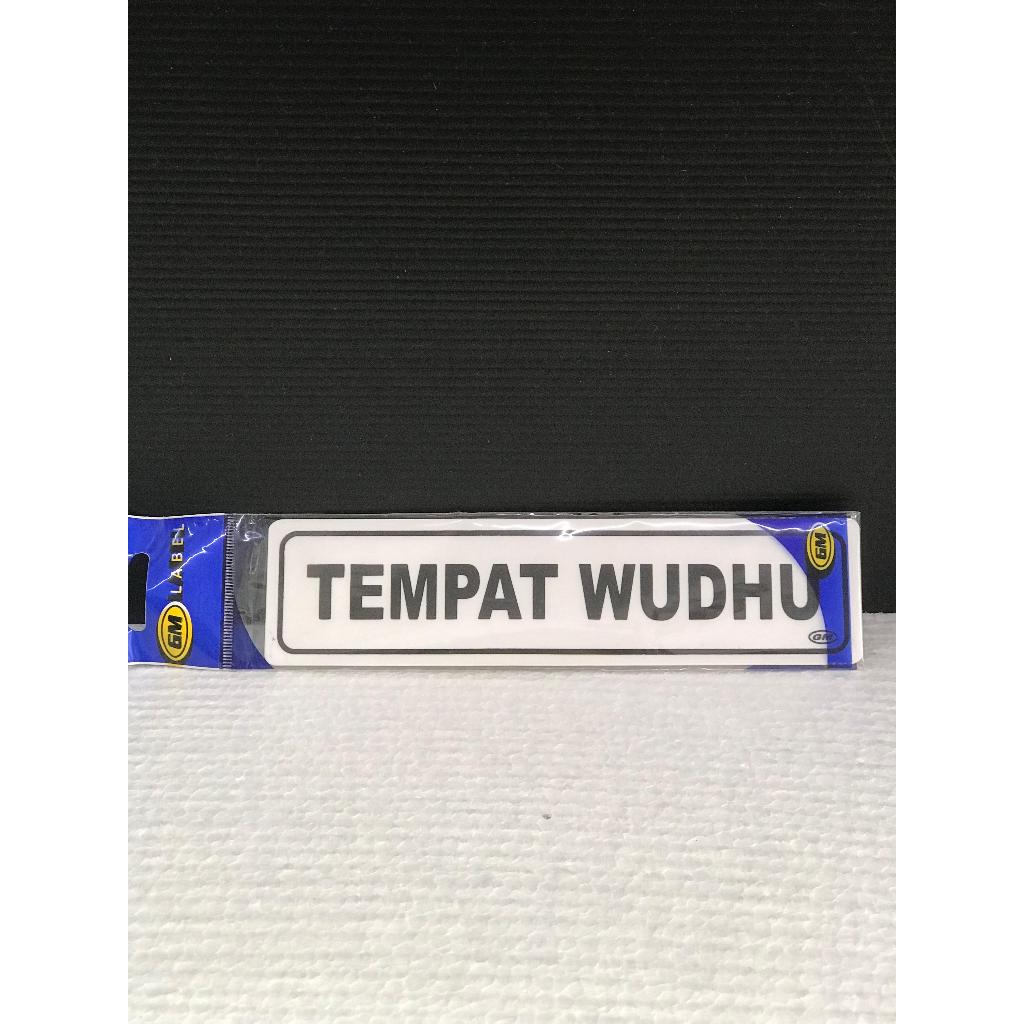 Jual Sign Label GM Tulisan TEMPAT WUDHU Ukuran 20*5 Cm | Shopee Indonesia