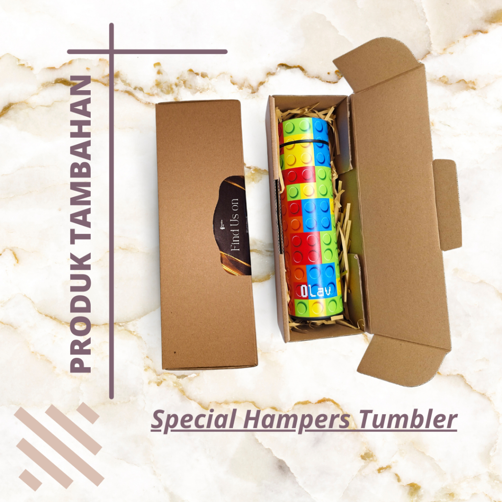 Jual Gift Hampers Box / Dus buat Tumbler Custom Bahan Kraft Aesthetic ...